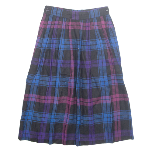 EMILY ST.JOHN Damen A-Linien Rock Blau Midi Wolle Karo XS | eBay.de