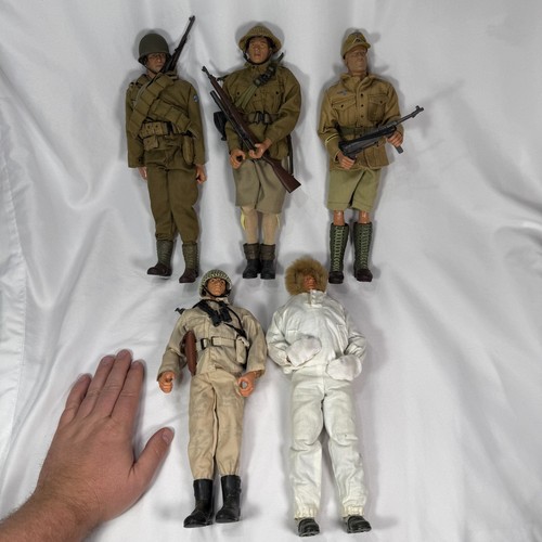 LOT of (5) Gi Joe Ultimate Soldier WW2 US Army British German 1/6 ...