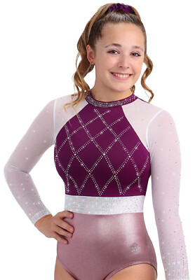 NEW! Brooke Girls Gymnastics Competition Leotard by Snowflake Designs ...