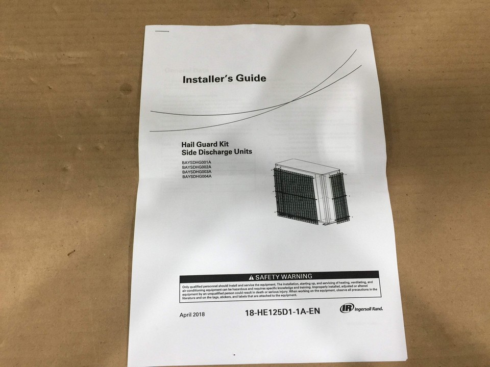 TRANE KIT18581 HAIL GUARD KIT 4.4 FOR AC UNIT 208016 | eBay
