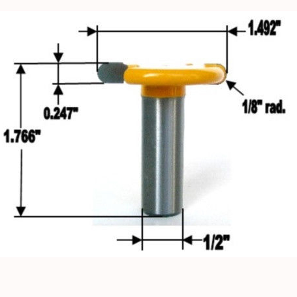 2 pc 1/2" SH 1/4" Dia. Canoe Flute and Bead Router Bit | eBay