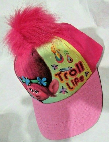 New Troll Life Girls Pink Baseball Cap Hat Snap Back | eBay
