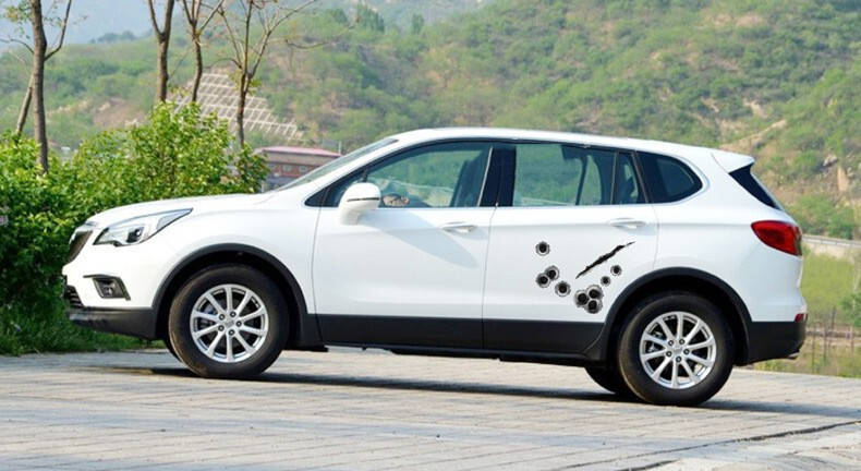 Bullet Hole Fake Gunshot Car Truck Laptop Door Window Bumper Vinyl ...