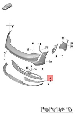 Genuine PORSCHE Grille Matt Black 9J1807683COK1 | eBay