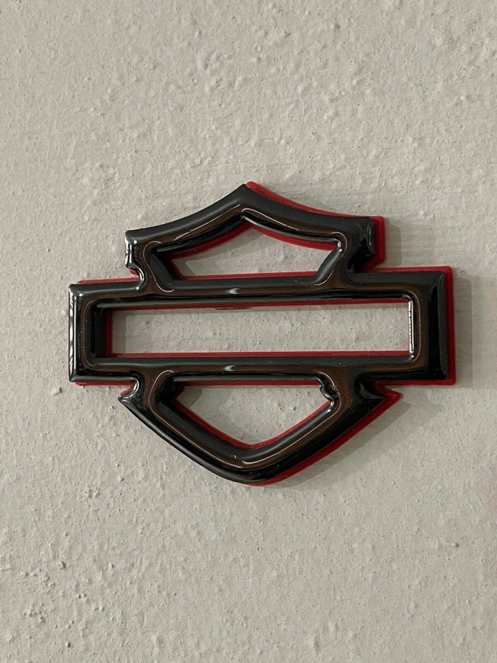 Harley Davidson Emblems 2 pieces, Red&Black Custom CVO Fuel Gas Tank ...