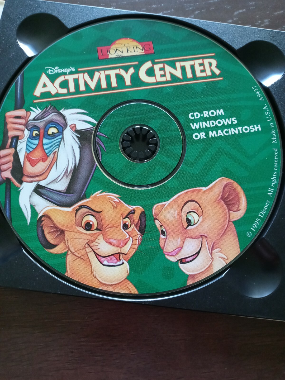Disneys The Lion King Activity Center Childrens CD Rom Game Mac PC ...