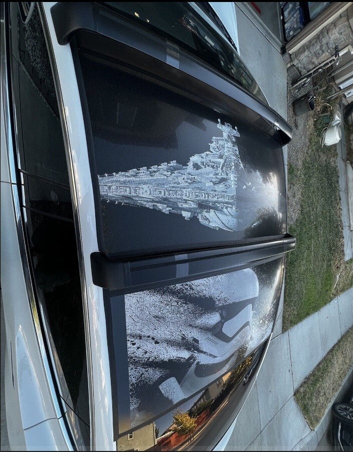 STORM TROOPER PERFORATED Window Graphic Decal Sticker Truck SUV VAN ...