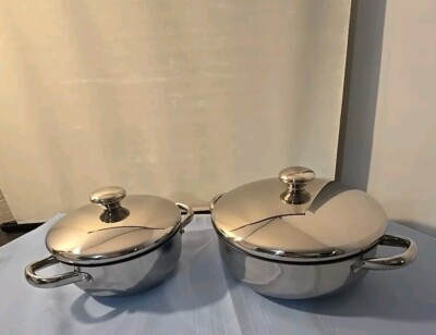 COOKS ESSENTIALS PANS ImpactBase Stainless Nonstick 4 Qt & 2.5 Qt | eBay