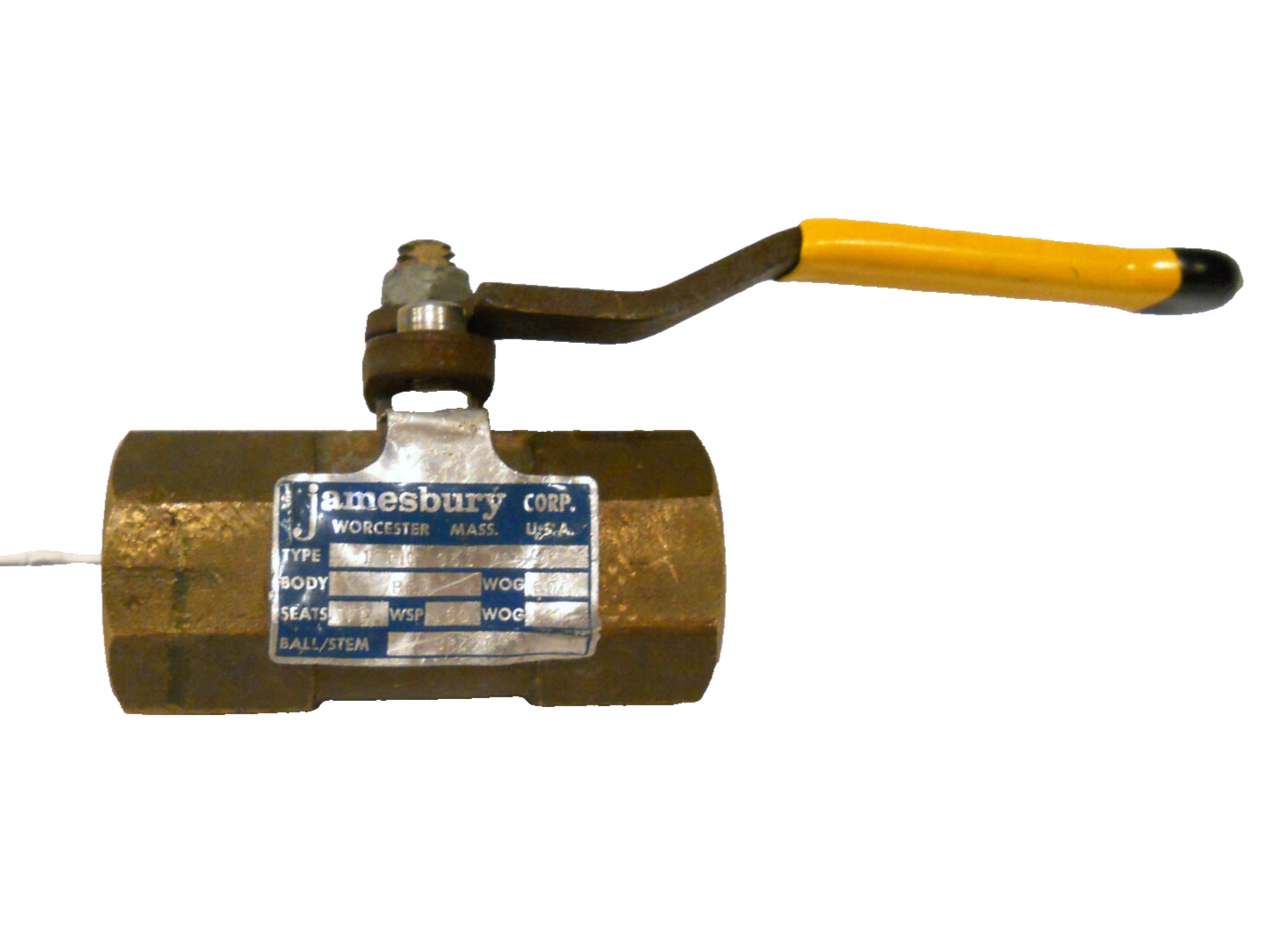 New Jamesbury 1" Female NPT Bronze TFE Ball Valve, 150 WSP, 500 WOG ...