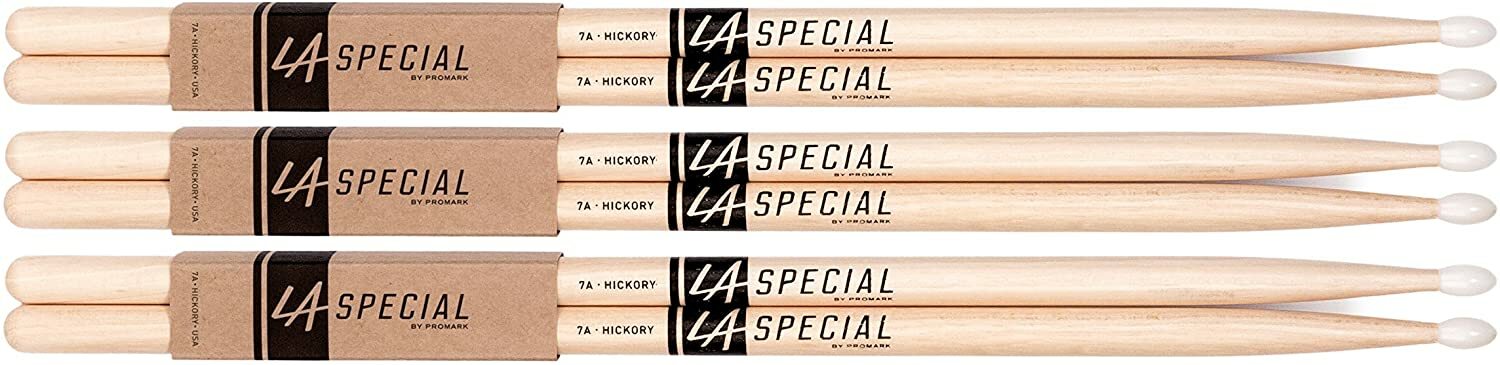 Promark LA Special 7AN Nylon Tip Drum sticks 3 Pairs UPC 616022124978 ...
