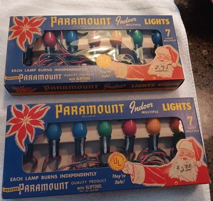 NOS 2 SETS VINTAGE CHRISTMAS TREE Paramount LIGHTS 1950s | eBay