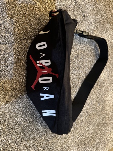 Nike Air Jordan Fanny Pack Hip Waist Belt BLACK RED Bag Crossbody | eBay