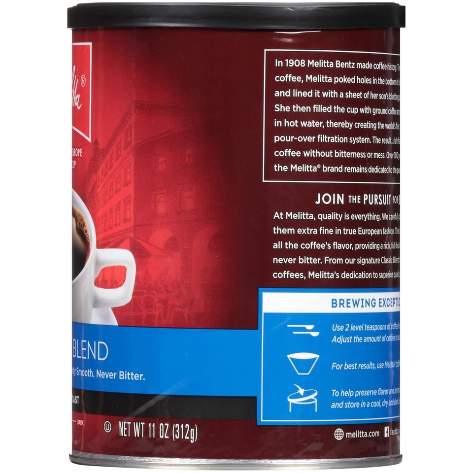 Melitta Coffee Classic Blend Ground, Medium Roast, 11 Ounce | eBay