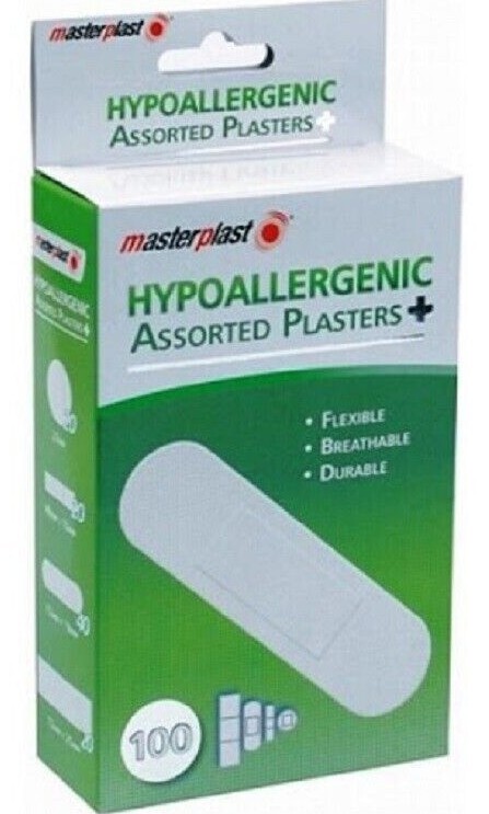 100 PLASTERS ASSORTED WATERPROOF FABRIC HYPOALLERGENIC NEON SPORTS ...