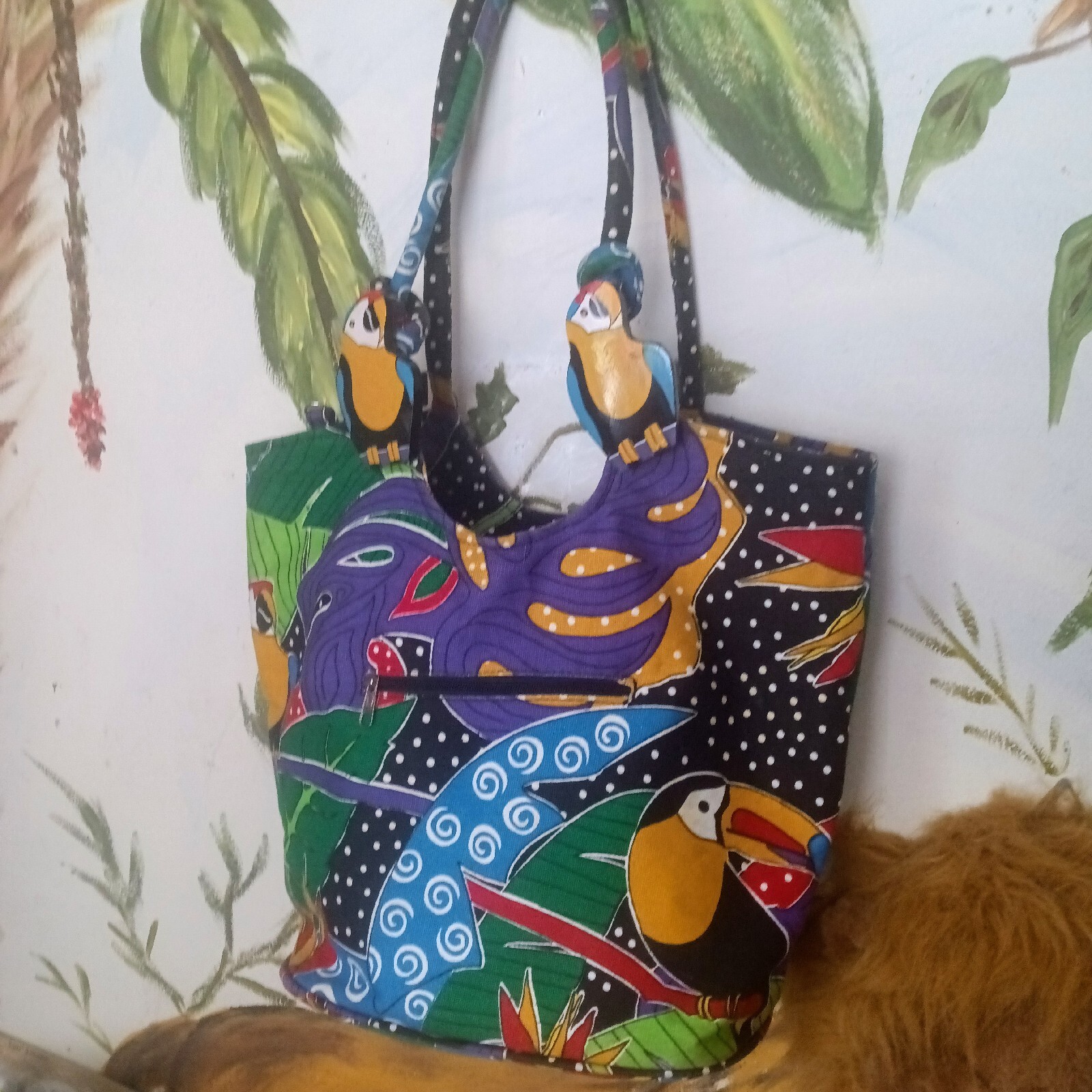 CasaBlanca Extra Large tote bag with zipper, Coin Pur… - Gem