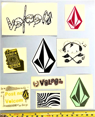 MARE! Lot of 9 Vintage Volcom Stone Logo Asstd. skateboards sticker4-3 ...