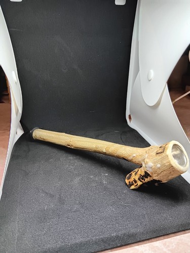 one of a kind hemp pipe" reverse sherlock"w/brass lining elegant ...