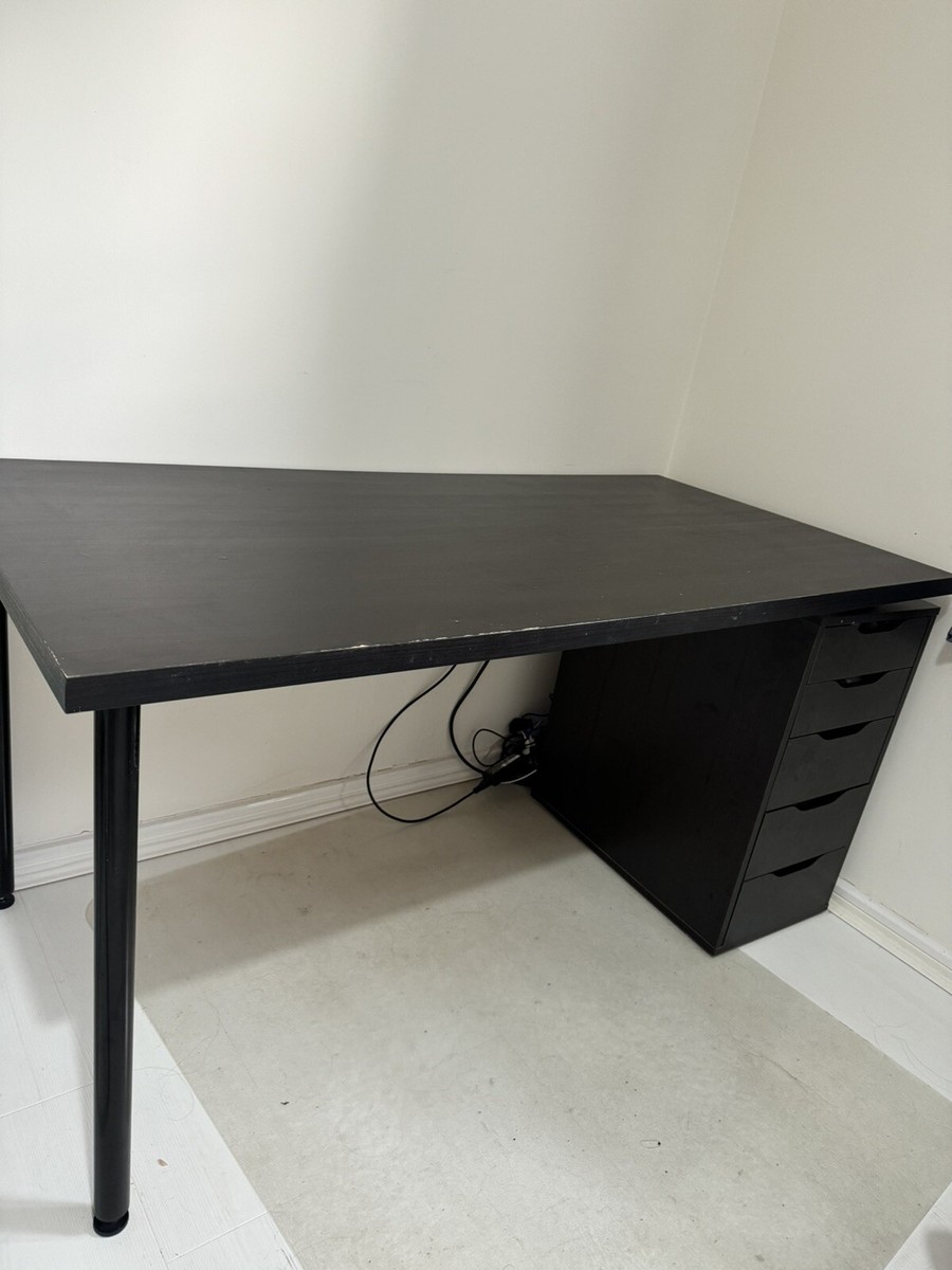 Ikea Computer Desk Black New IKEA Desk Setup Not Sure If The Leg