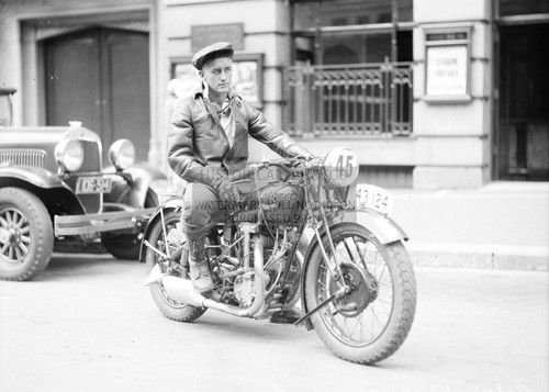 HANDSOME YOUNG MAN RIDING RUDGE MOTORCYCLE 1935 5X7 PHOTO | eBay