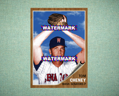 Tom Cheney Washington Senators 1962 Style Custom Baseball Art Card | eBay