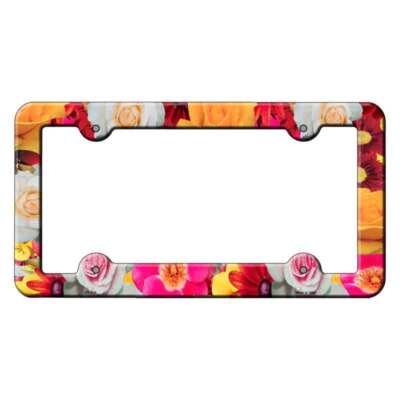 Flowers Novelty Metal License Plate Frame LPF-024 | eBay