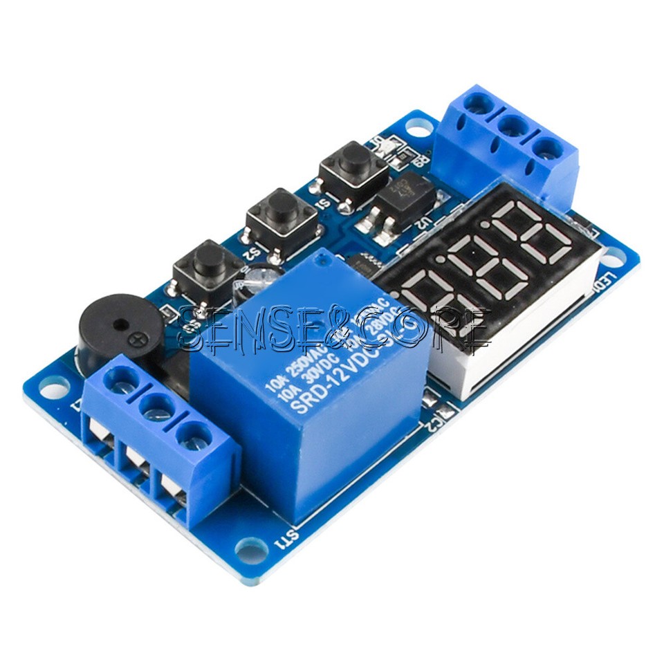 12V LED Display Timer Relay Module Delay Programmable Switch Board Car ...