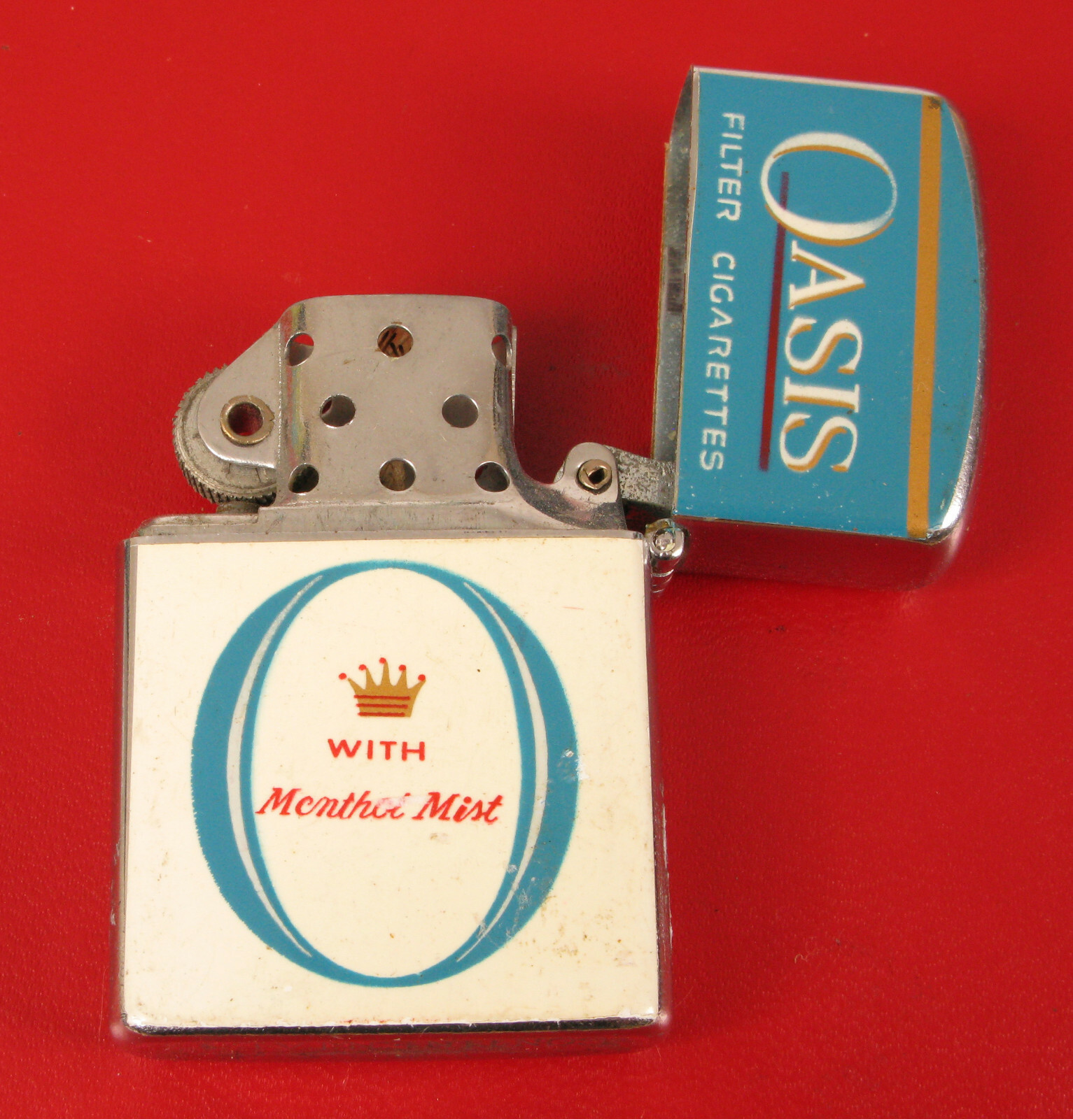 VINTAGE CONTINENTAL SUNOCO OASIS CIGARETTE ADVERTISING LIGHTER USED ...