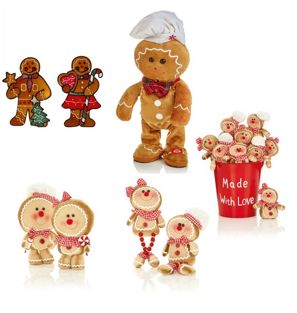 Singing Gingerbread Man Christmas Decoration Animated Dancing 35cm ‘Let ...