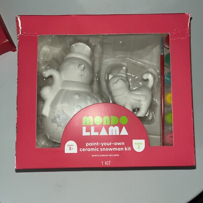 Mondo Llama Paint Your Own Ceramic Snowman Kit Set | eBay