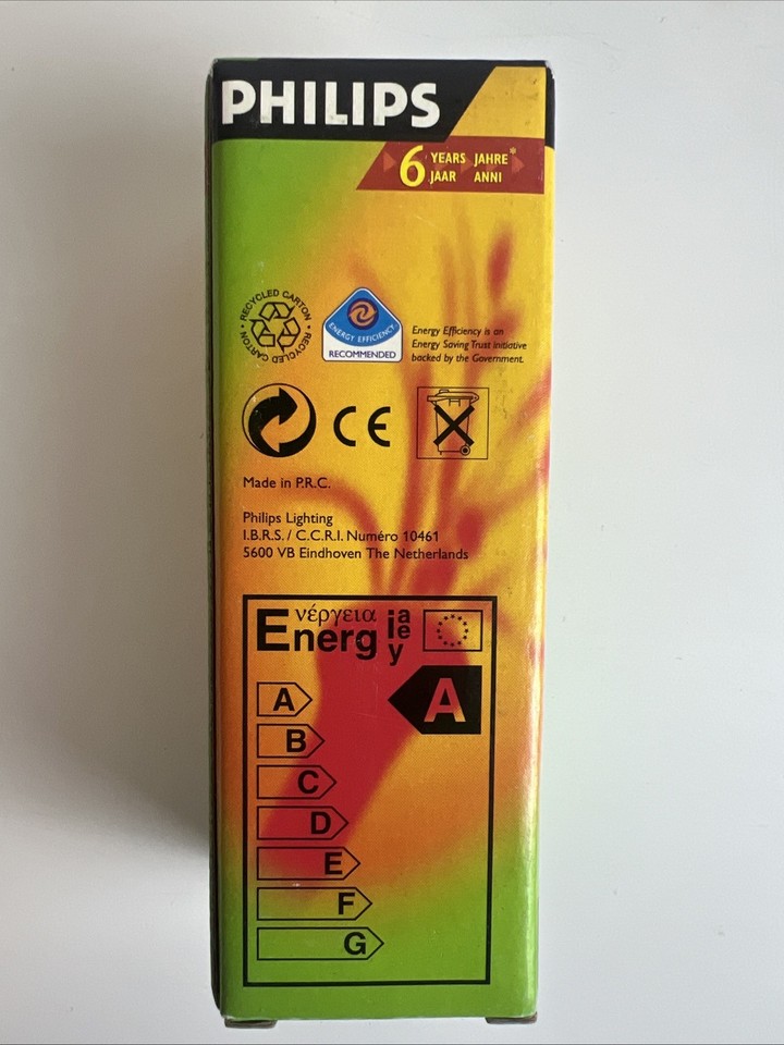 14W (=75W) Philips Low Energy Power Saving CFL Stick Light Bulbs BC B22 ...