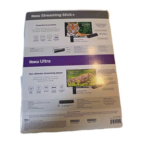NEW 2 Pack Roku Ultra 4K HDR Pro & Roku Stick 4K with Voice Remote ...