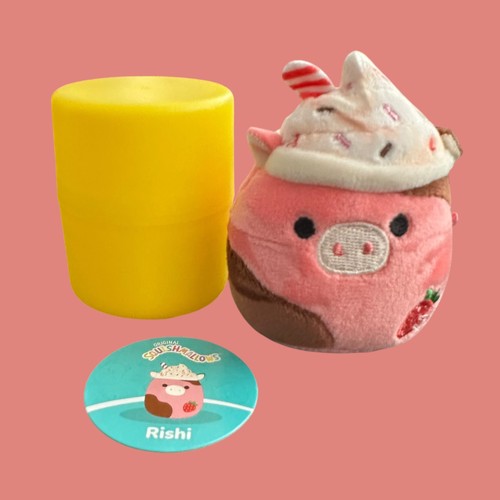 Squishmallows 2.5” Micromallow Rishi Strawberry Milkshake Cow Plush ...
