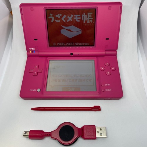 Nintendo DSi Pink Console Excellent with Charger Tested & Flipnote ...