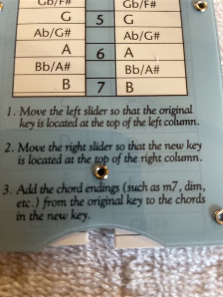 Shubb Guitar Chord Transposing Chart and Capo Placement Guide | eBay