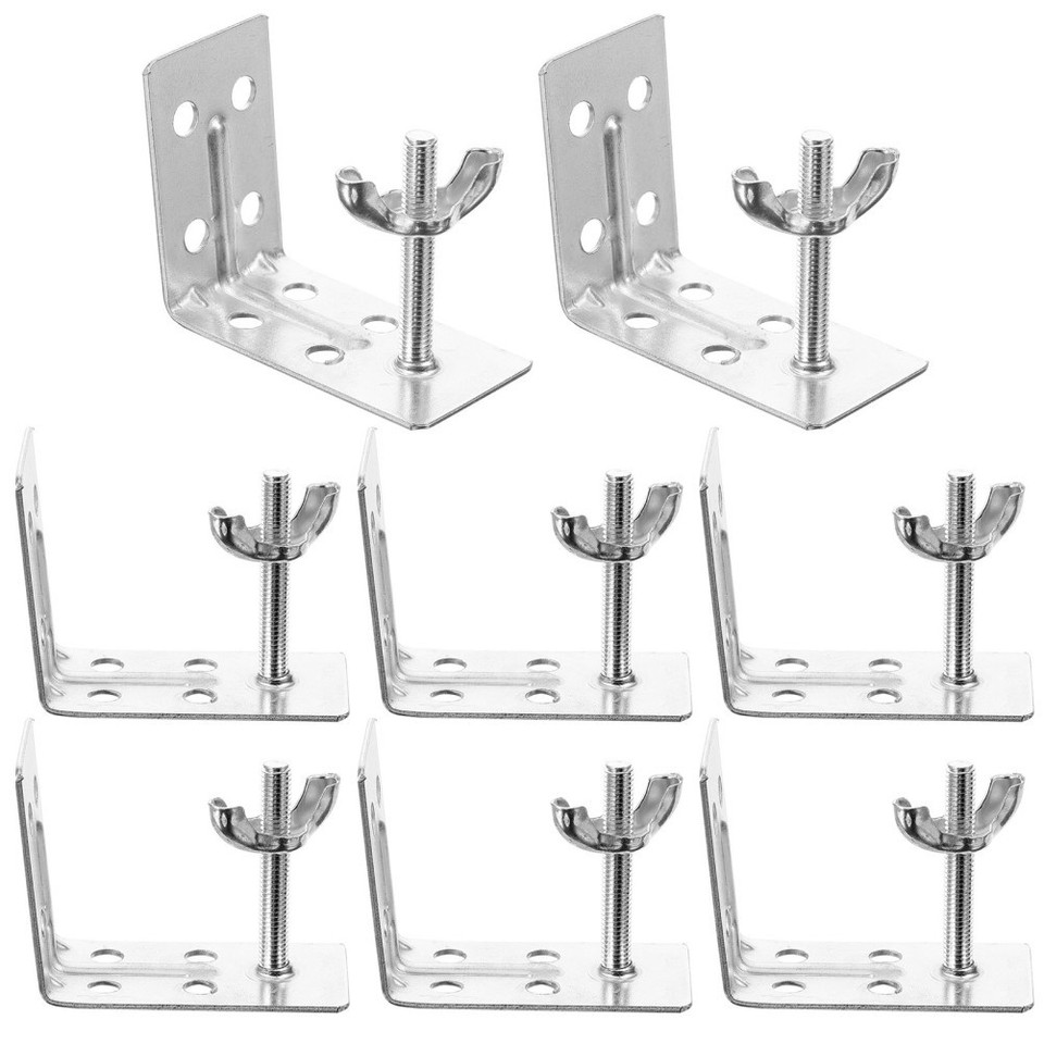 8 Pcs L Shaped Curtain Brackets Metal Roman Blind Wall Mounting Kit ...