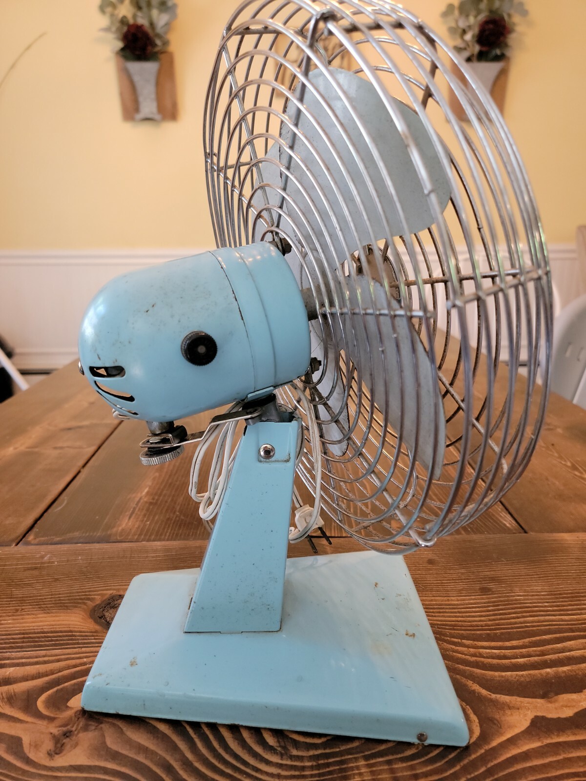 vintage superior electric fan ( Baby Blue) working all metal | eBay