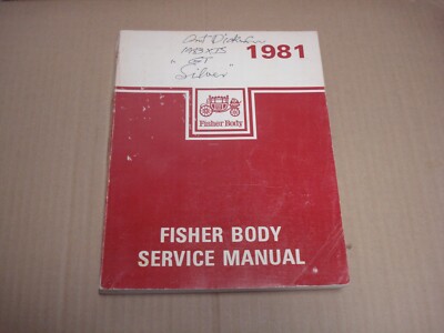 1981 Fisher Body Service Manual | eBay