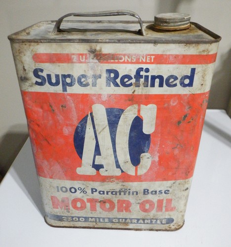 Vintage 2 Gallon Super Refined AC Motor Oil Can | eBay