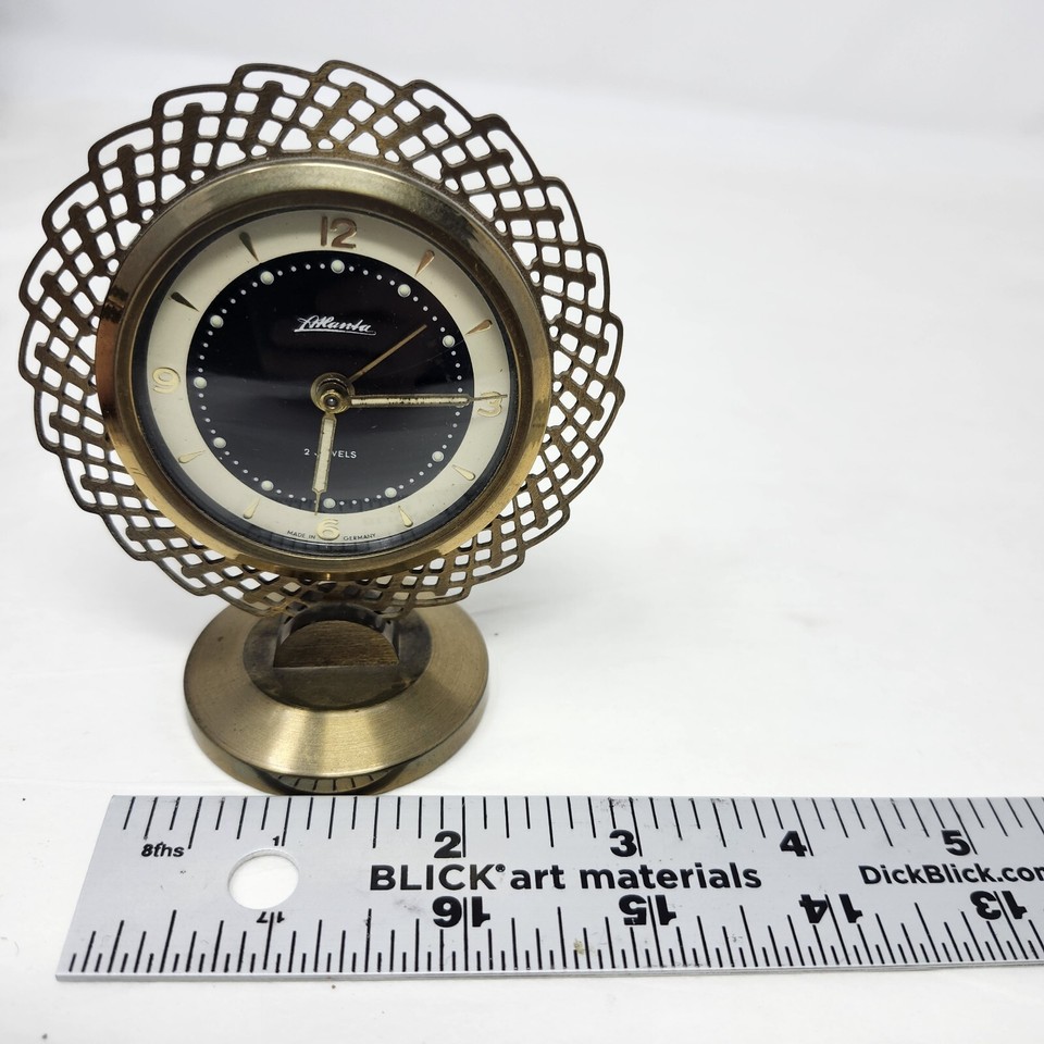 Vintage Richard Rau Atlanta Mechanical Clock Germany 2 Jewels Untested ...