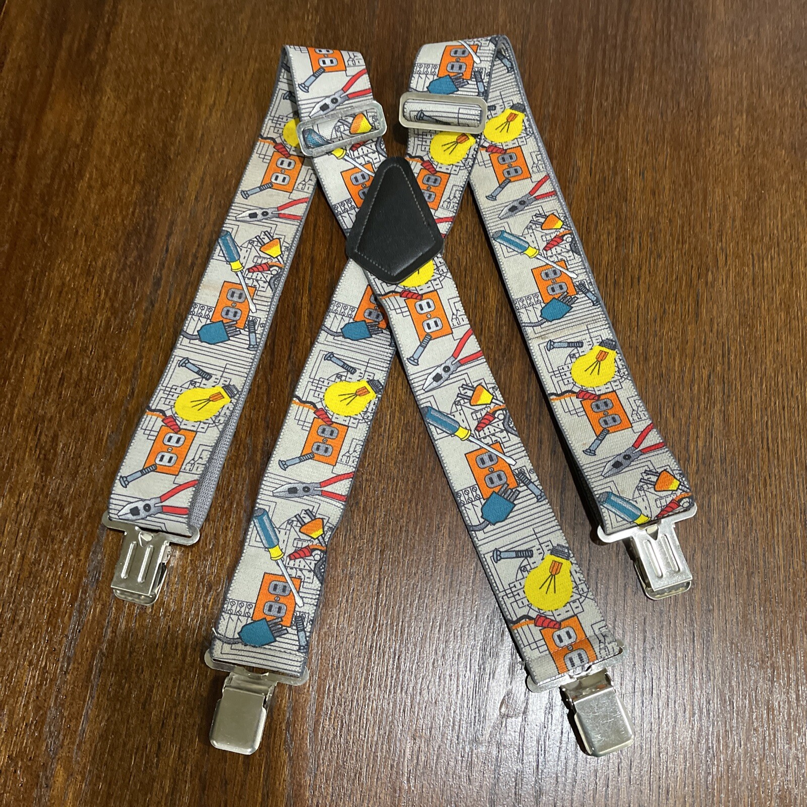 Vtg Utility Suspenders Adjustable Clip-on Work Belt Pants”Electrician ...