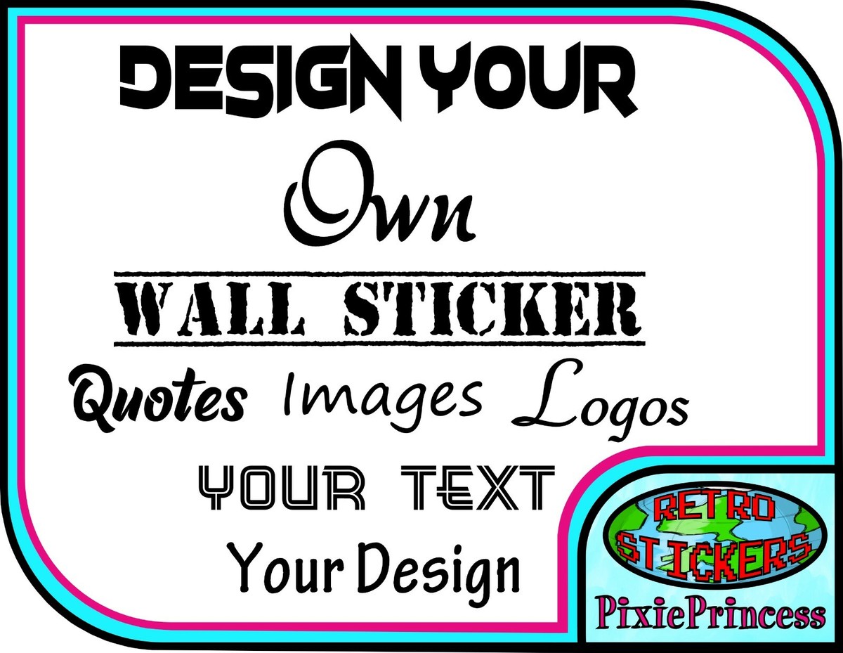 Custom Word Decals For Walls Personalised Wall Stickers & Name Decals