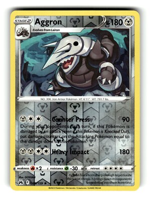 Pokemon Crown Zenith Aggron 089/159 Reverse Holo | eBay