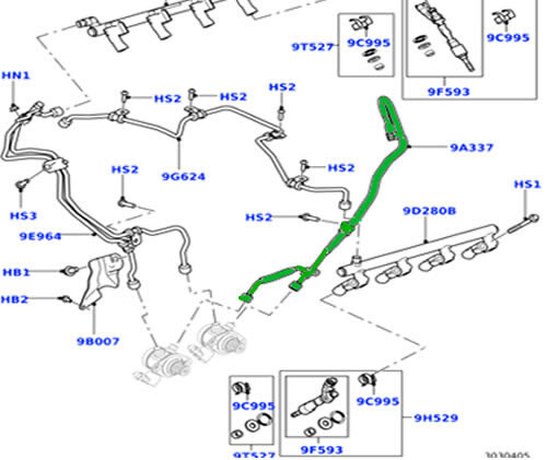 LAND ROVER FUEL PIPE PUMP FEED RANGE ROVER DEFENDER RANGE ROVER SPORT ...