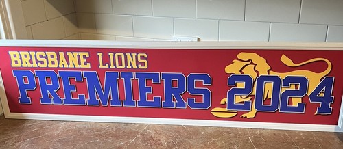 Brisbane Lions Premiers 2024 LED Light Box Illuminated Sign AFL Man ...