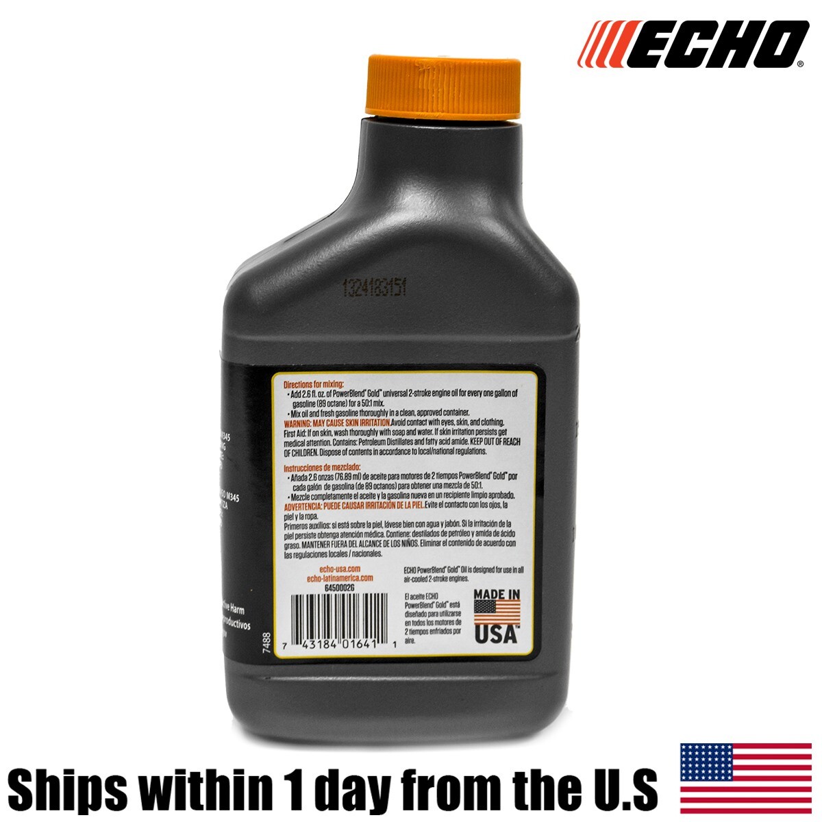 24PK Echo Oil 5.2 Ounce Bottles of 2-Cycle Oil - Power Blend 6450002G ...