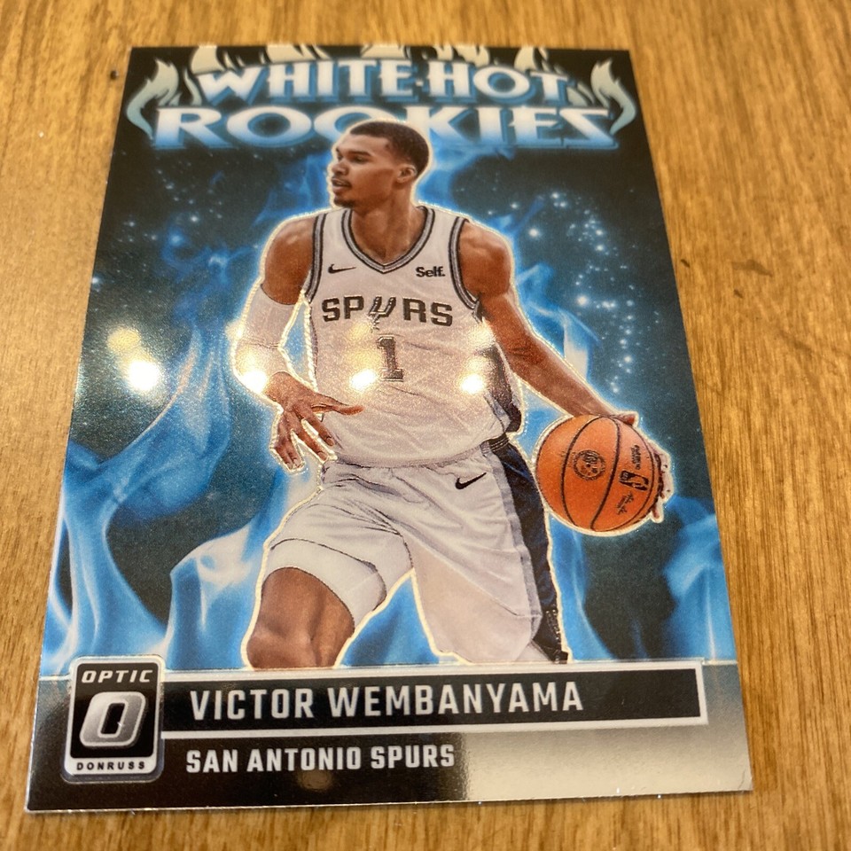 2024 NBA Optic Victor Wembanyama White Hot Rookies Spurs Rookie Card | eBay