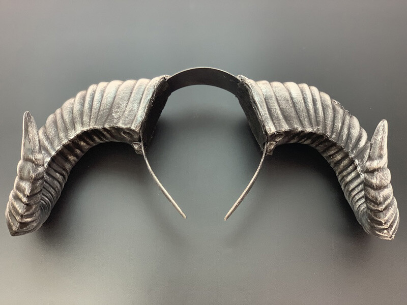 TWISTED BULL RAM GOAT ARIES BEAST HORNS DEMON DEVIL COSTUME HEADPIECE ...