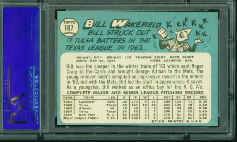 1965 Topps - #167 Bill Wakefield for sale online | eBay