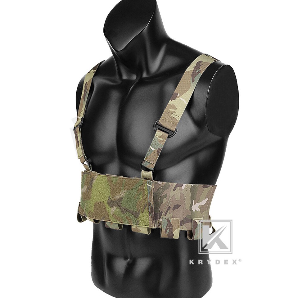 KRYDEX Concealed Carry Low-Vis 5.56 Ready Chest Rig Tactical Elastic ...