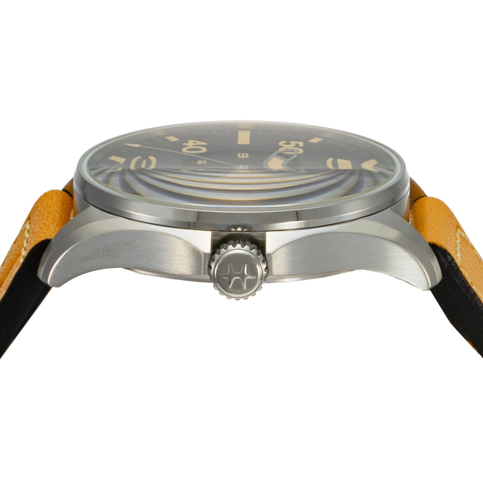 Hamilton Khaki Aviation Men's Black Watch with Brown Leather Band ...